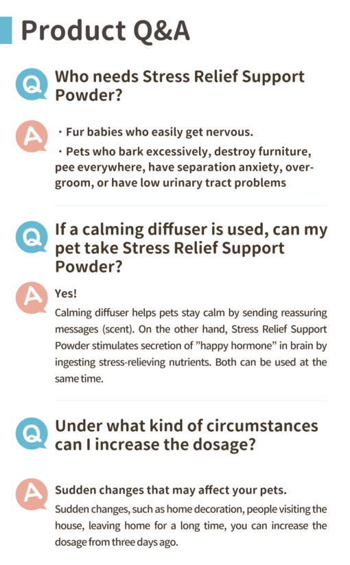 Stress Relief Support Powder for Dogs & Cats - 汪喵星球 (SG)