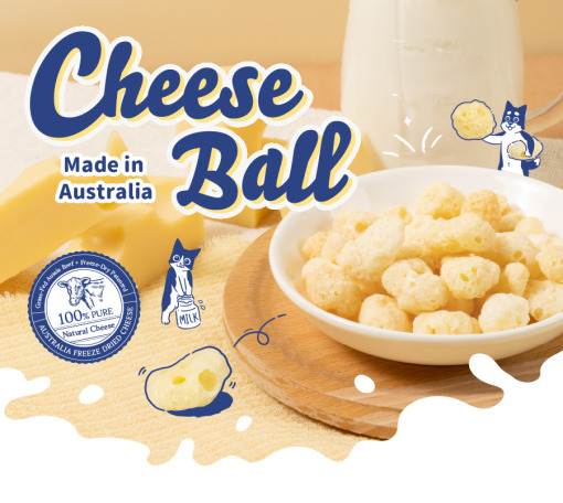 Freeze-dried Cheese Ball for Dogs & Cats - 汪喵星球 (SG)
