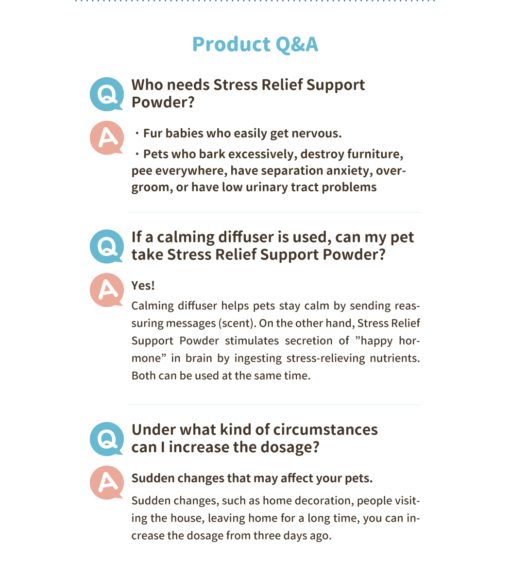 Stress Relief Support Powder for Dogs & Cats - 汪喵星球 (MY)